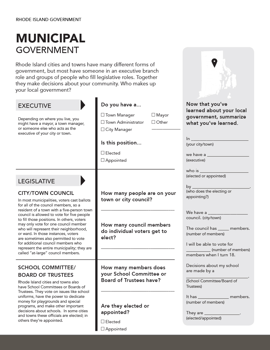 Civics Resources - Rhode Island - Gregg M. Amore
